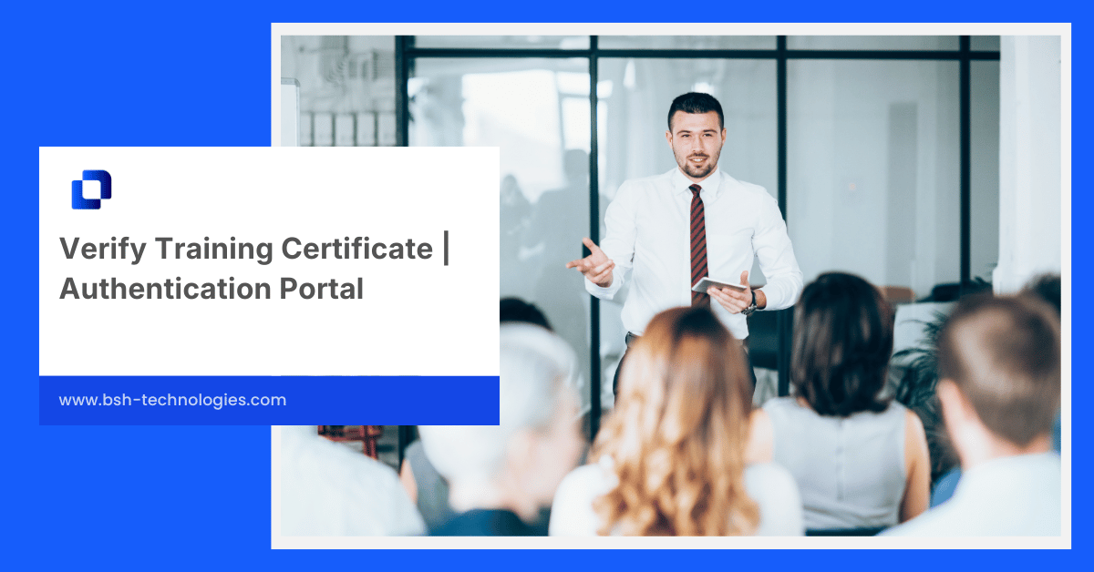 Verify Training Certificate | Authentication Portal